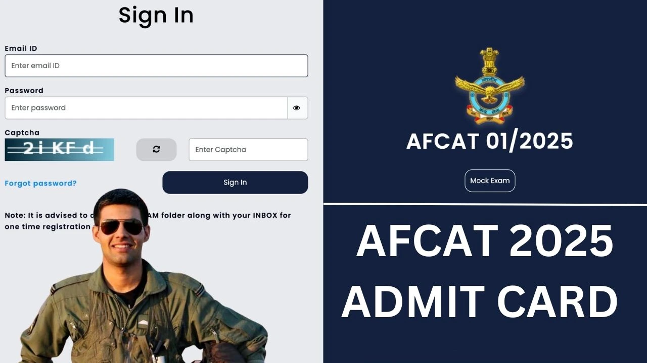 AFCAT 1/ 2025 Admit Card Out, Download Now for 336 Vacancies
