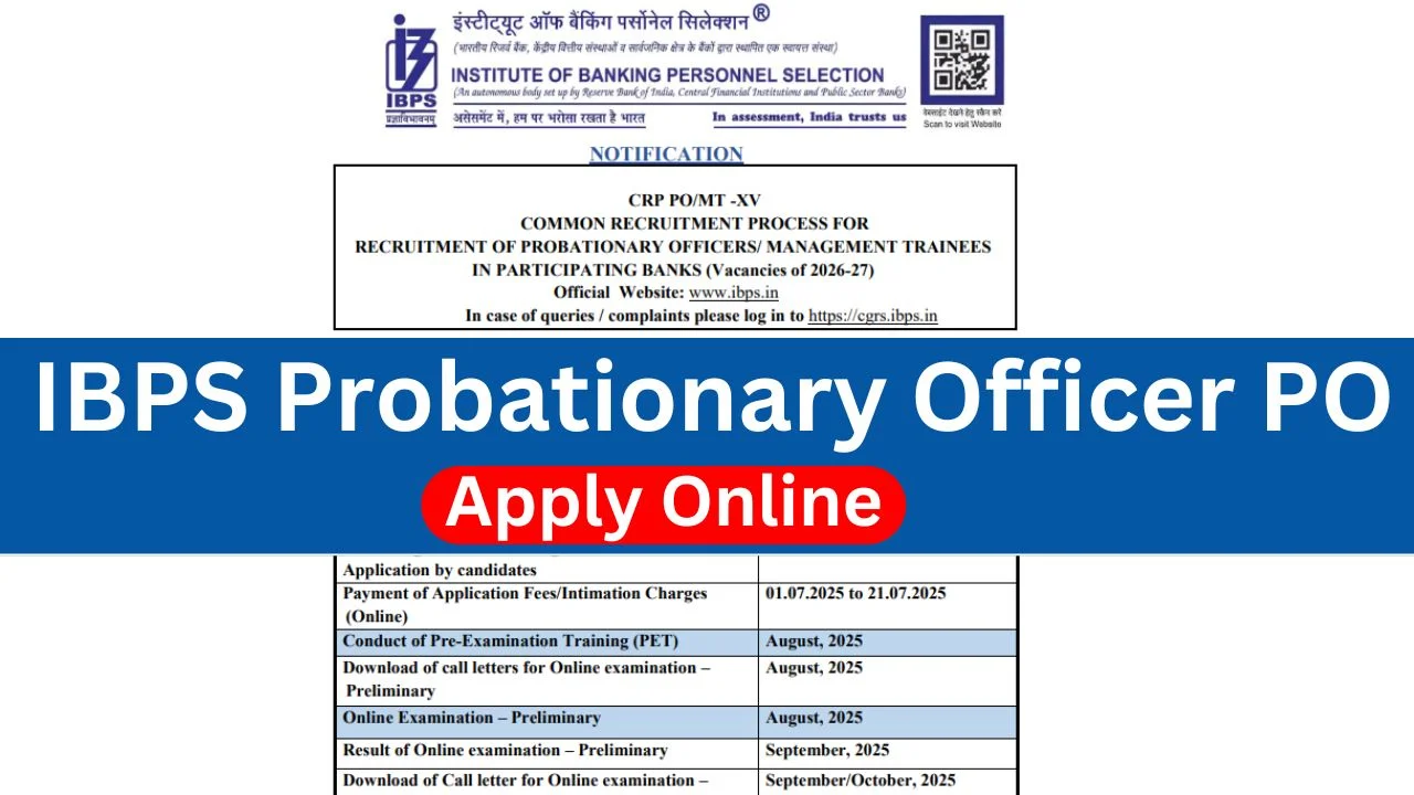 IBPS PO / MT Mains Exam Admit Card 2025 for 5208 Posts